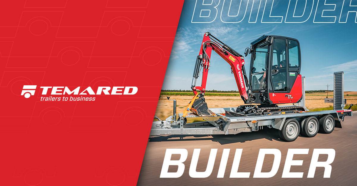 Mini-excavator on a construction site - application, transportation and ...